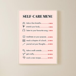 Self Care Digital Posterself Love Printmental Health Therapy - Etsy