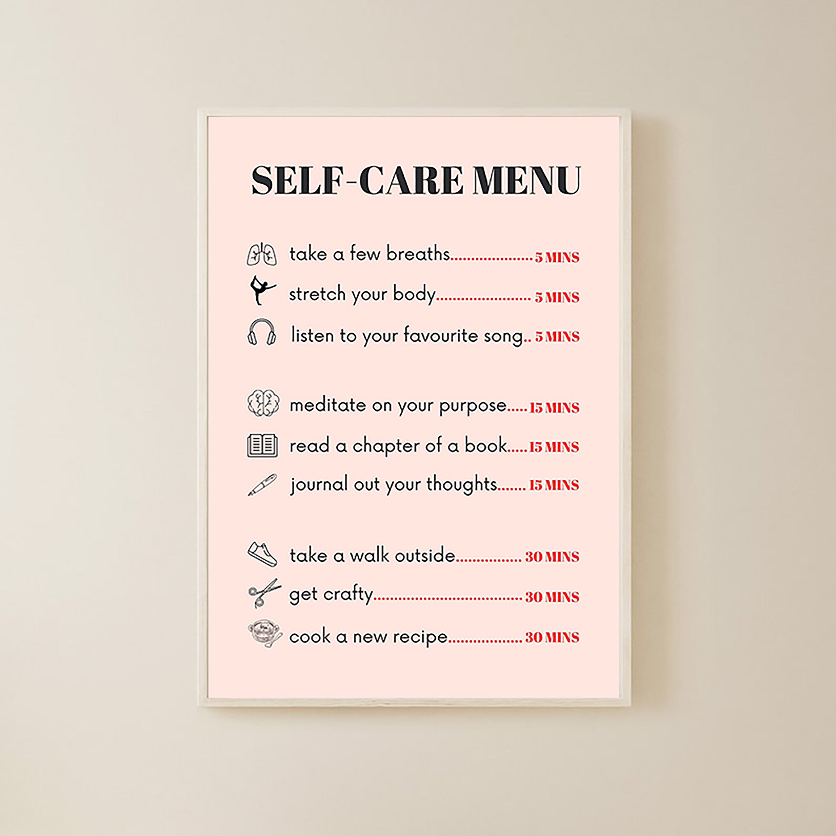 Self Care Digital Posterself Love Printmental Health Therapy - Etsy