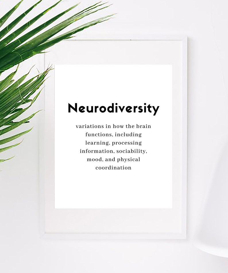 Neurodiversity Definition Digital Posterwe All Think - Etsy