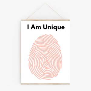 I Am Unique Digital Poster,motivational Sign,self Love Print ...