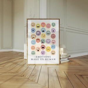 Emotions Make Us Human Poster Therapy Office Decor Calm Down Corner ...