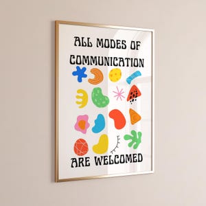 All Modes of Communication Are Welcomed Poster,speech Therapy Office ...