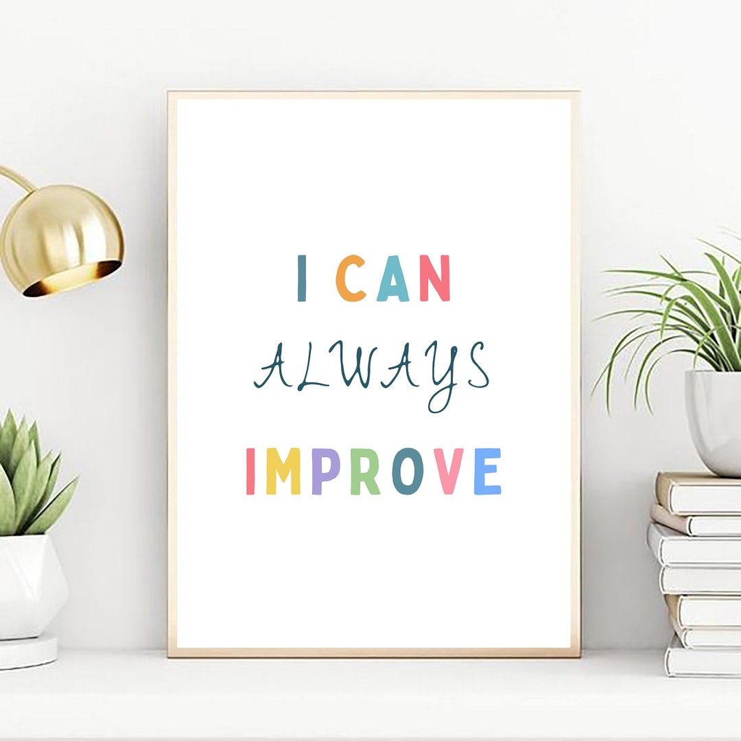 I Can Always Improve Motivational Poster,positive Affirmation,growth ...