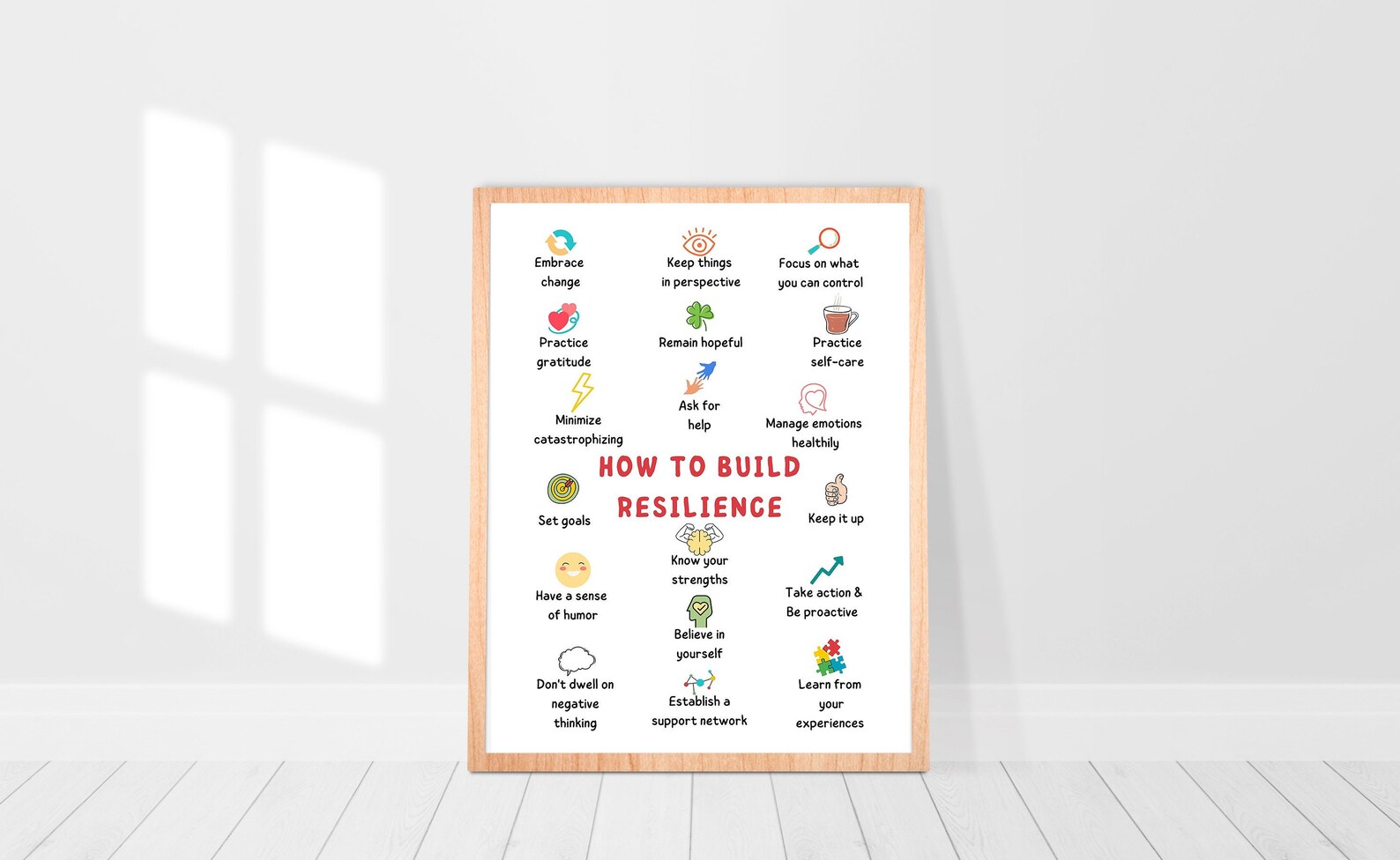 Resilience Print Wall Art,positive Affirmations Mental Health Poster ...