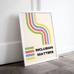 Inclusion Matters Digital Poster,neurodiversity,counselor Office Decor ...