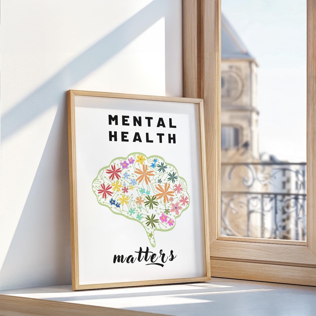 Mental Health Matters Poster,mental Health Art Print,therapy Office ...