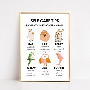 Self Care Tips Poster,mental Health Print,therapy Office Decor,self ...