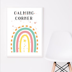 Calm Down Corner Poster,calming Wall Art,classroom Decor,mental Health ...