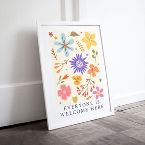 Everyone is Welcome Here Poster,inclusion Print,counselor Office Decor ...