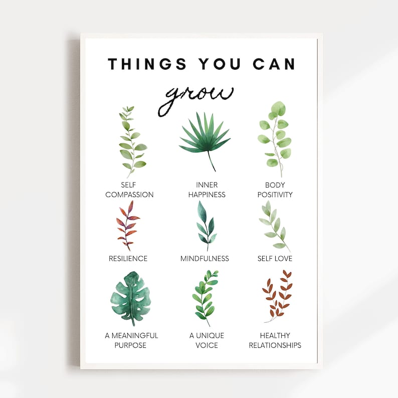 Self Growth Printable Self Development Poster Mental Health - Etsy