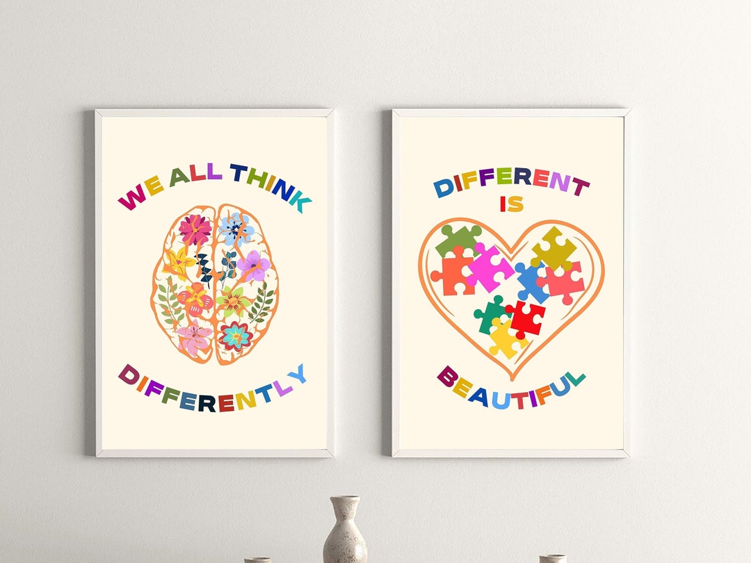 Neurodiversity Poster Bundle,we All Think Differently Set of 2 ...
