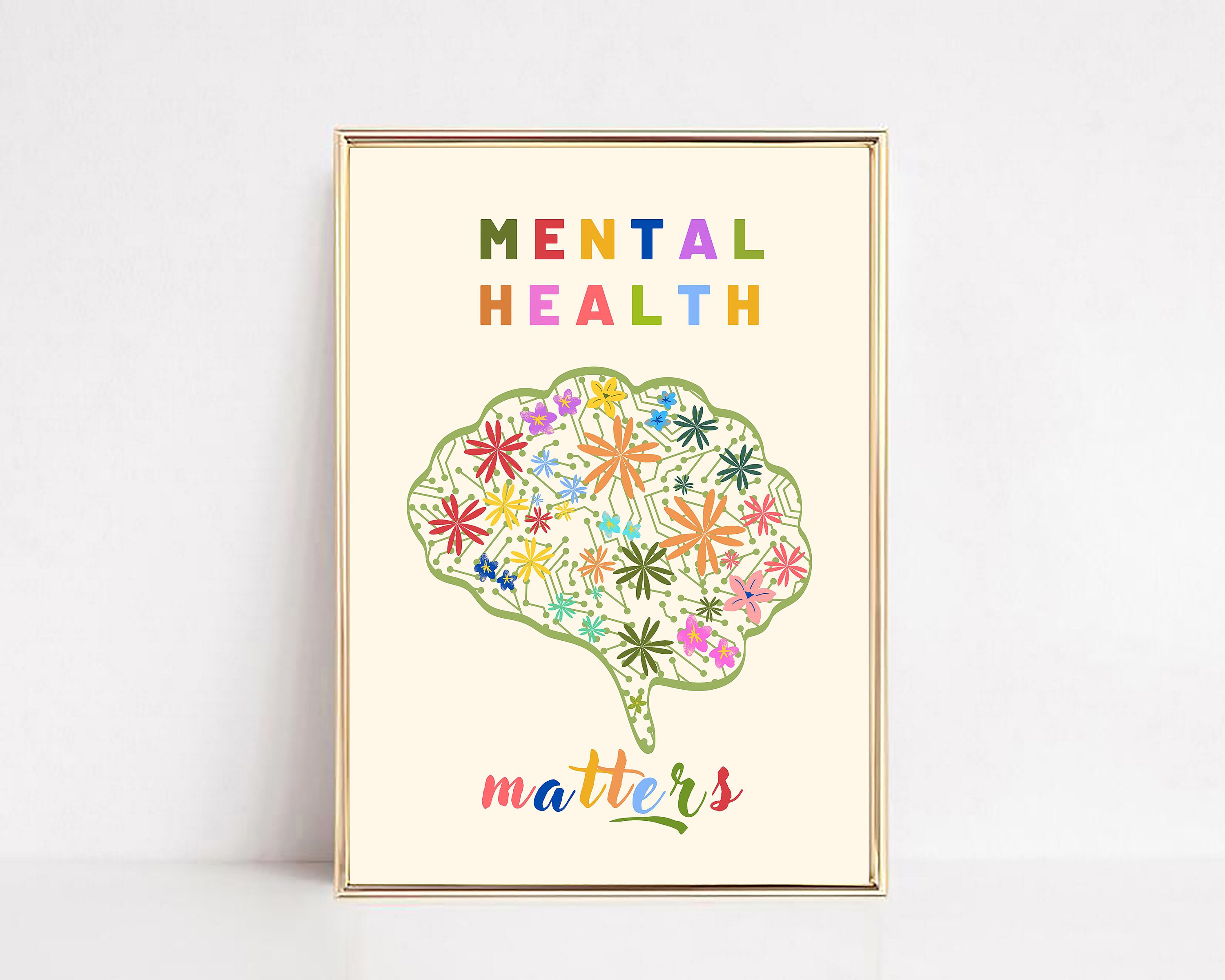 Mental Health Matters Poster Therapy Office Decor Counsellor - Etsy