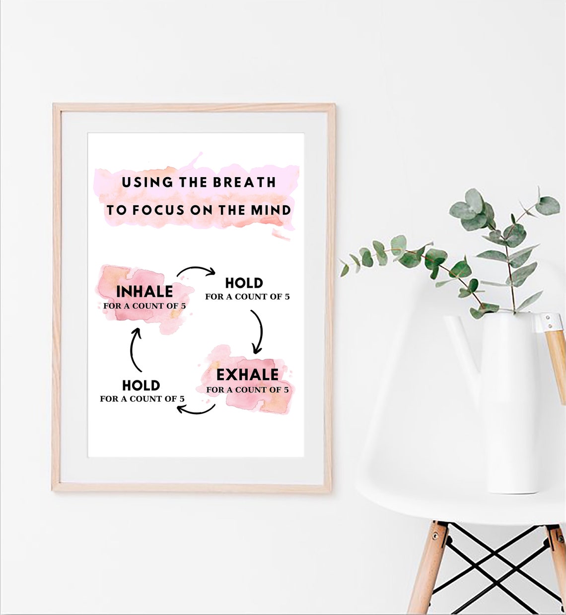 Breathing Grounding Exercise Printable Mindfulness Practice | Etsy