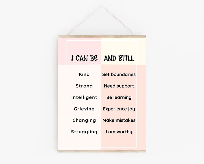 Growth Mindset Digital Poster Positive Self Talk - Etsy