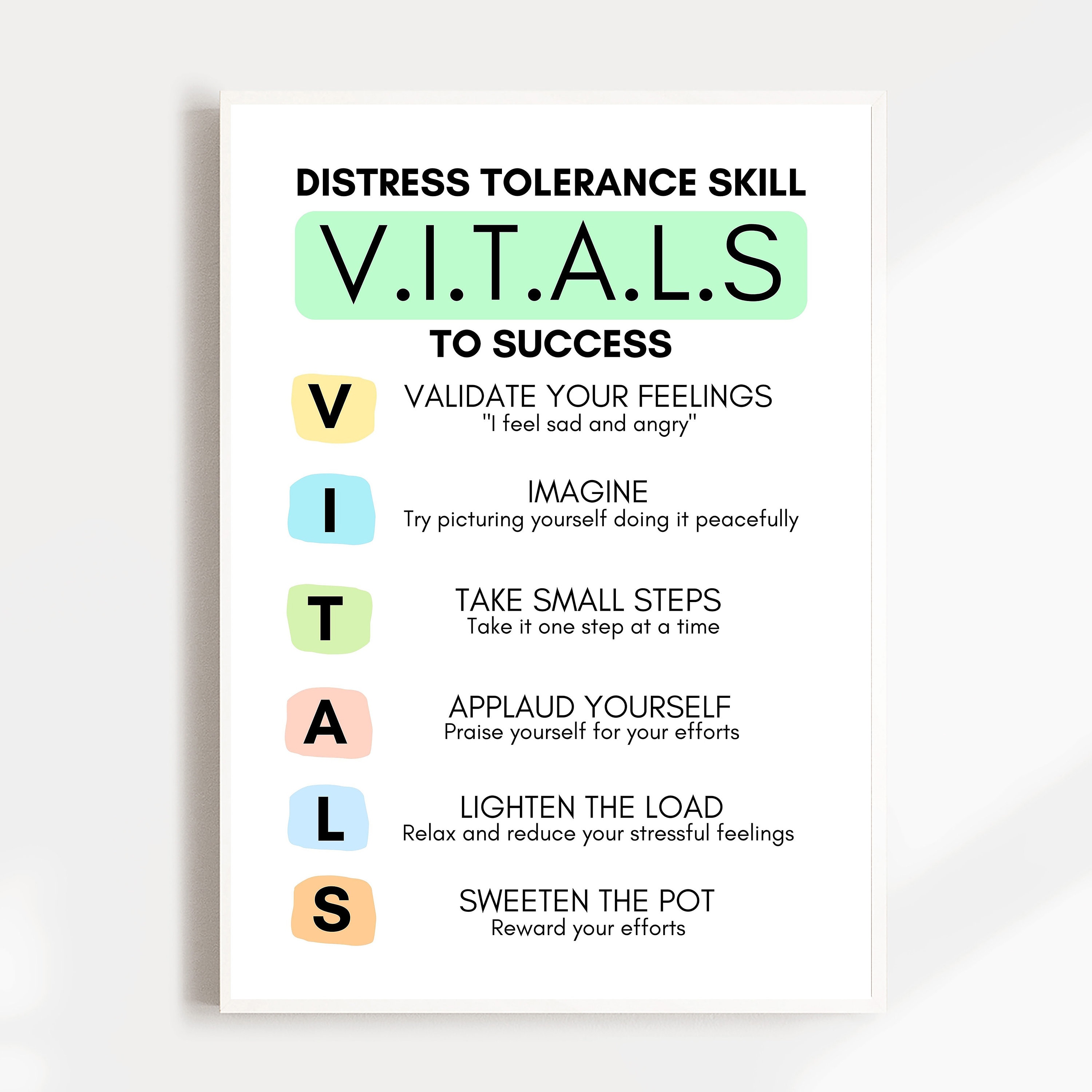Vitals to Success Poster: Therapy Office Decor (digital Download) - Etsy