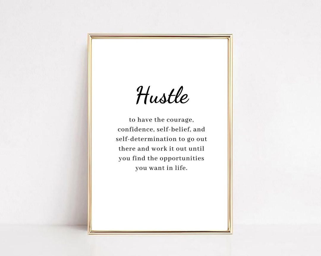 Hustle Definition Digital Poster,hustle Print,therapist Gift,counseling ...