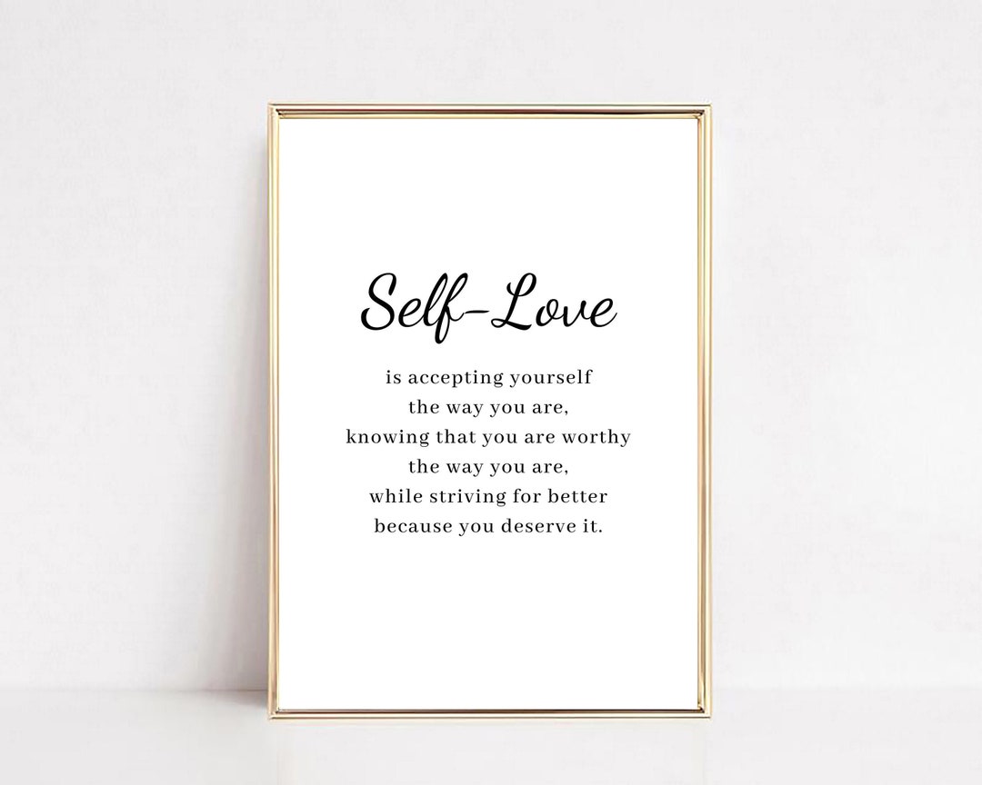 Self Love Definition Print,minimalist Office Poster,therapist Gift ...