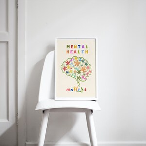 Mental Health Matters Poster Therapy Office Decor Counsellor Room Art ...