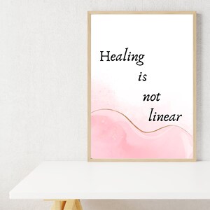 Healing is Not Linear Poster,decor Therapy Office,mental Health Art ...