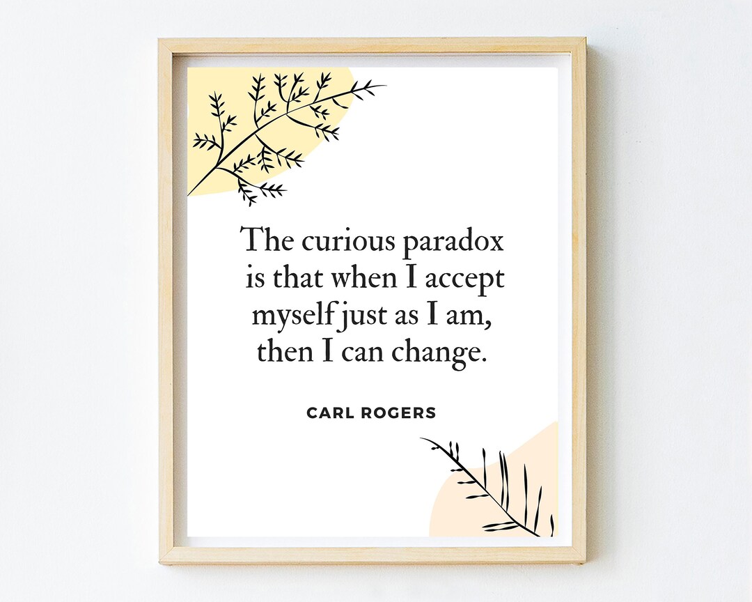 Carl Rogers Quote Print, Psychology Art, Psychotherapist Gift, Social ...