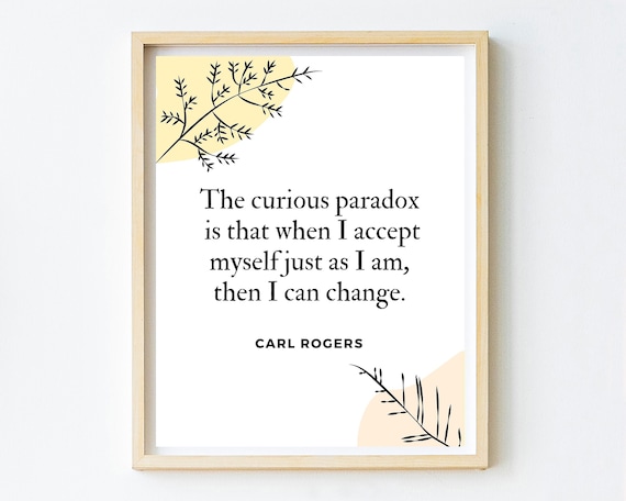 Carl Rogers Quote Print Psychology Art Psychotherapist Gift - Etsy