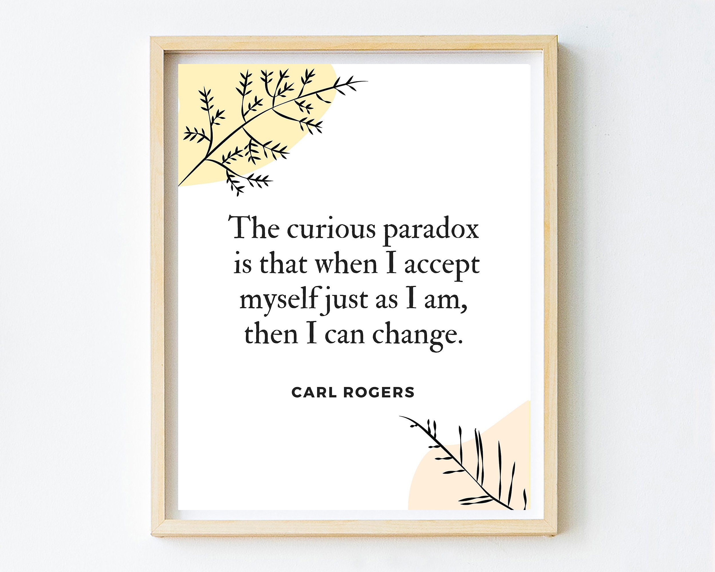 Carl Rogers Quote Print Psychology Art Psychotherapist Gift - Etsy
