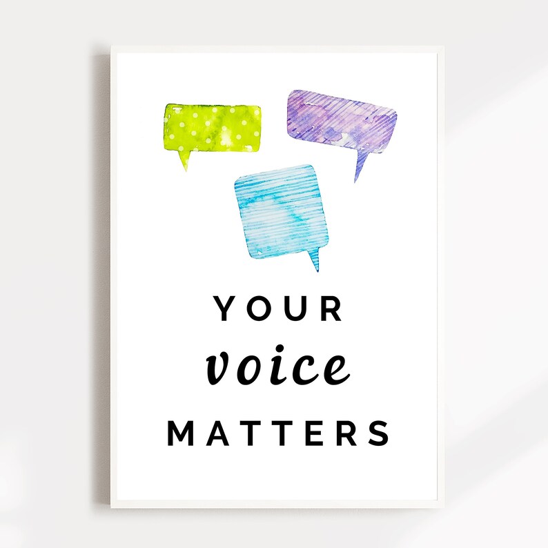 Your Voice Matters Posterspeech Therapytherapy Office Print - Etsy