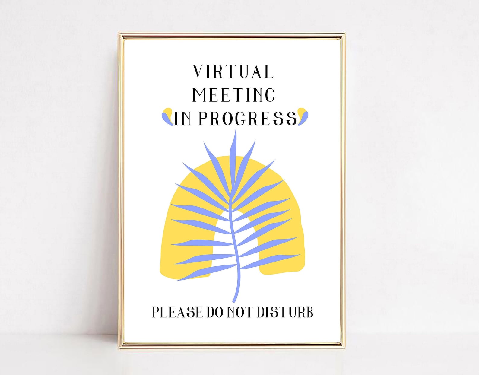 Virtual Meeting in Progress Posterdo Not Disturb Signhome - Etsy