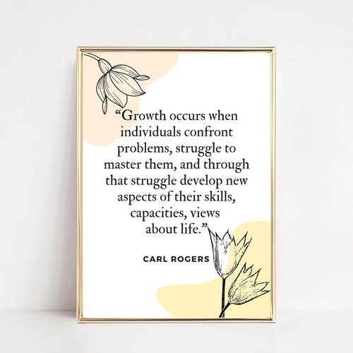 Carl Rogers Quote Print Psychology Art Psychotherapist Gift - Etsy
