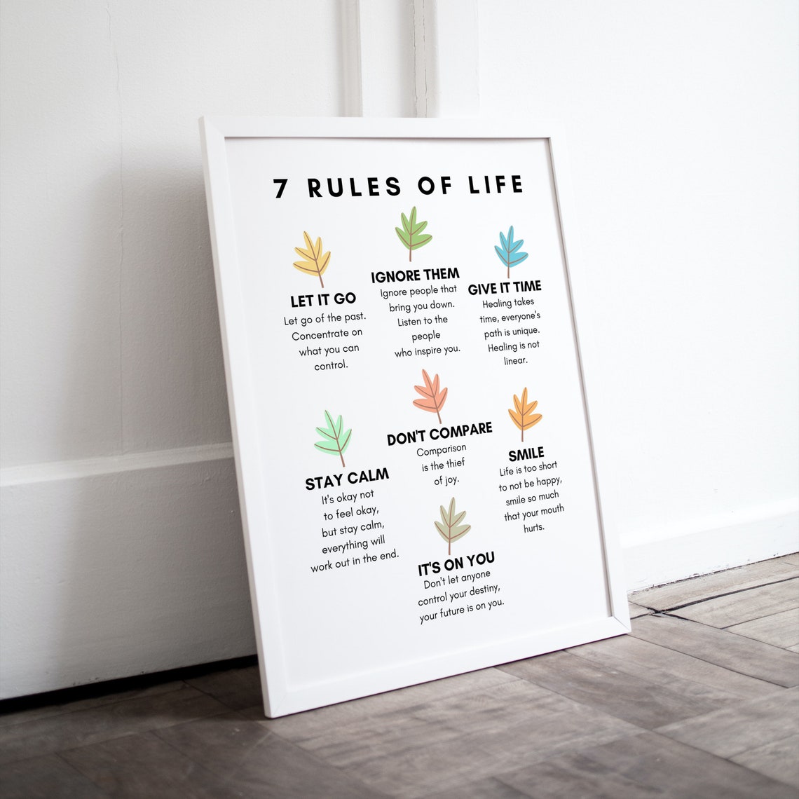 7 Rules of Life Digital Posterpositive Affirmations - Etsy