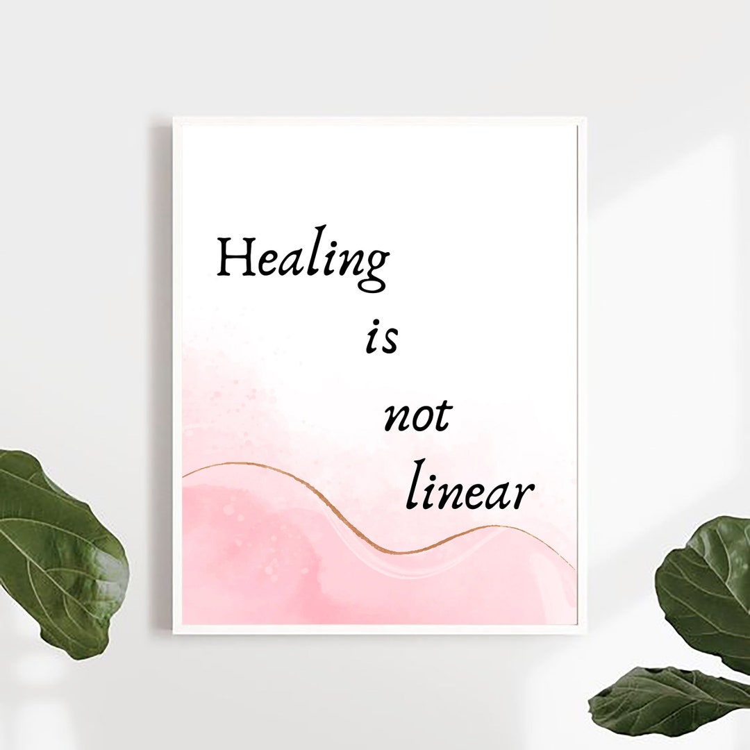 Healing is Not Linear Poster,decor Therapy Office,mental Health Art ...