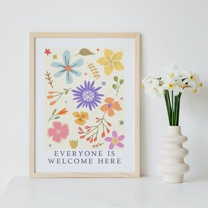 Everyone is Welcome Here Poster,inclusion Print,counselor Office Decor ...