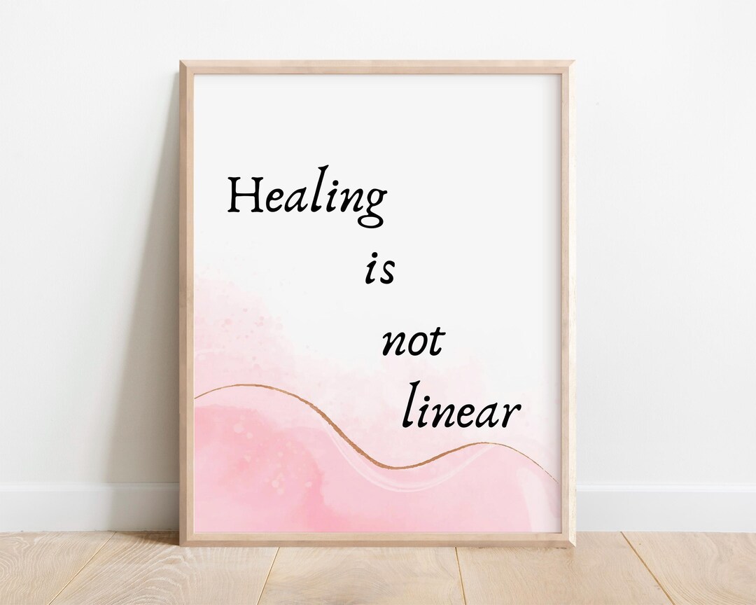 Healing is Not Linear Poster Therapy Office Decor Mental Health Art ...