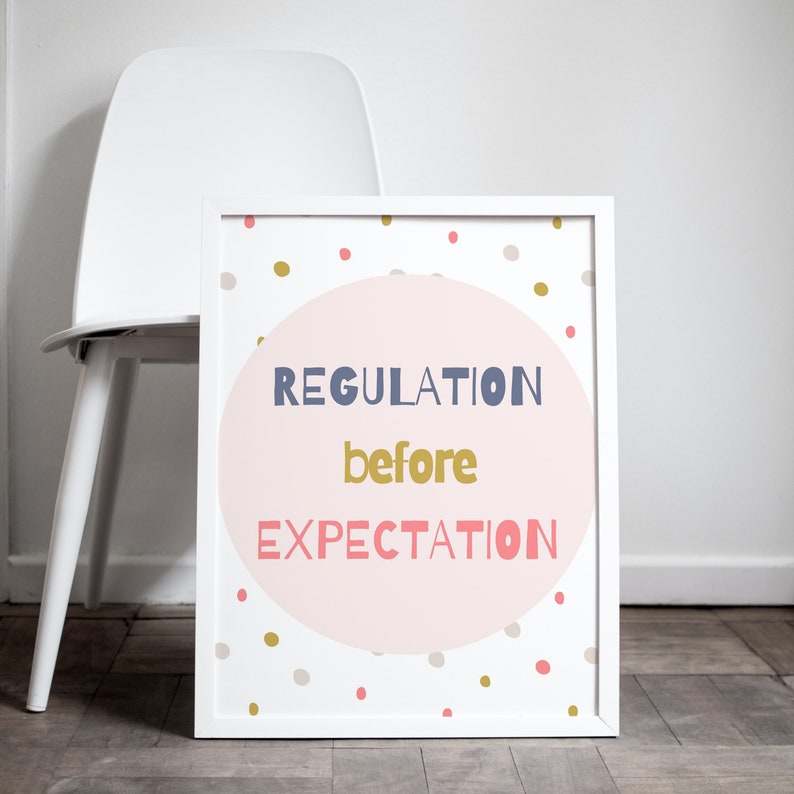 Regulation Before Expectation Poster Neurodiversity ADHD Therapy Office ...
