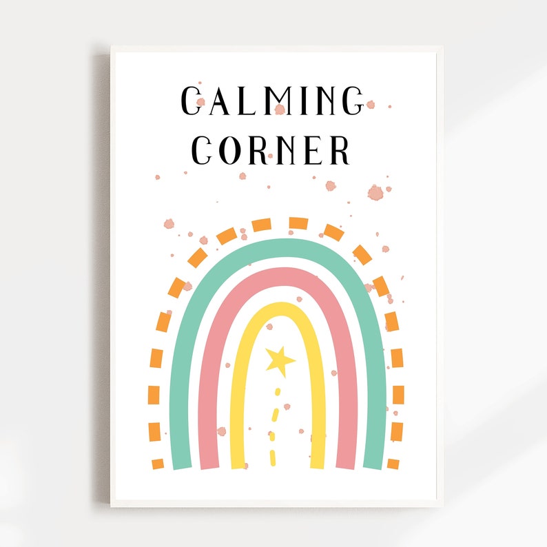 Calm Down Corner Postercalming Wall Artclassroom - Etsy