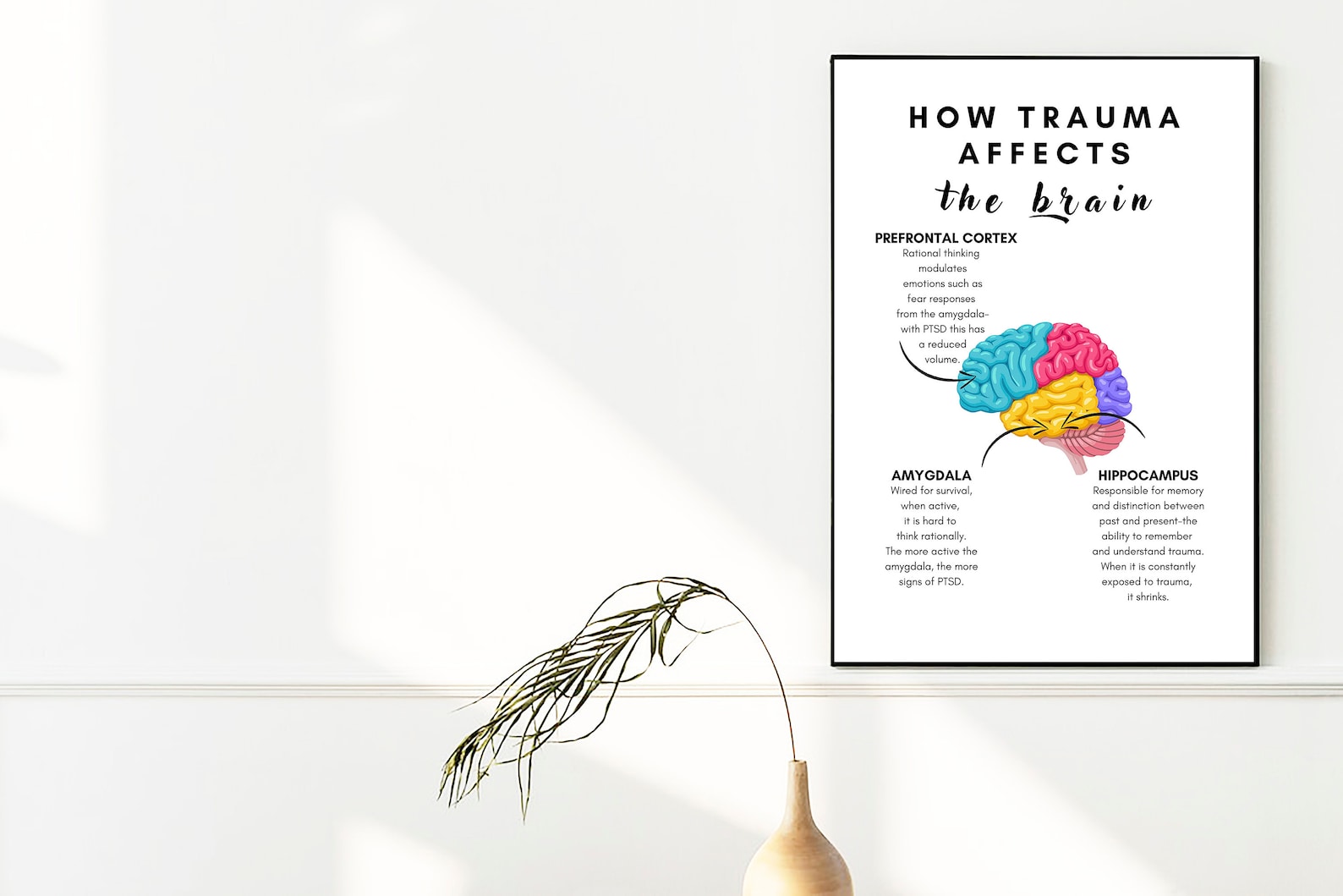 How Trauma Affects the Brain Poster Therapy Office Decordbt - Etsy