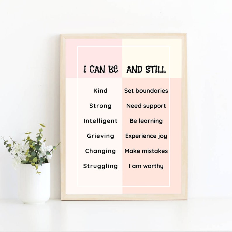 Growth Mindset Digital Poster Positive Self Talk - Etsy