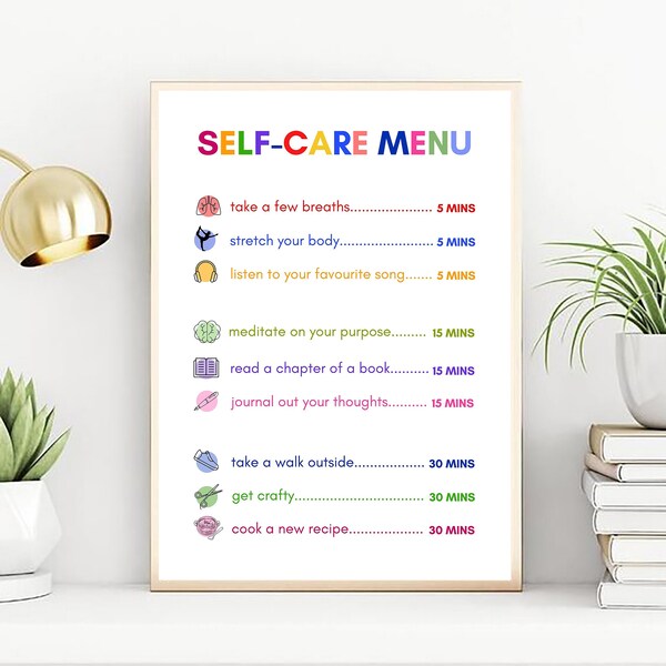 Self Care Print - Etsy
