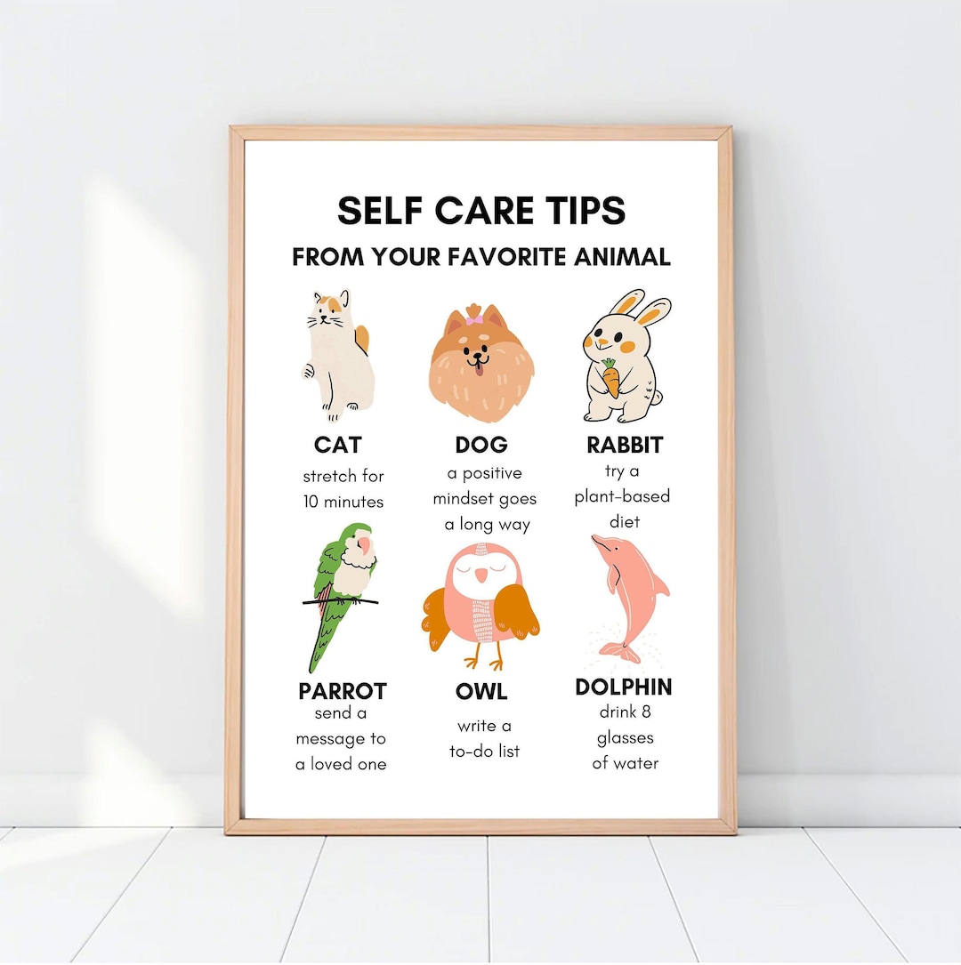 Self Care Tips Poster,mental Health Print,therapy Office Decor,self ...