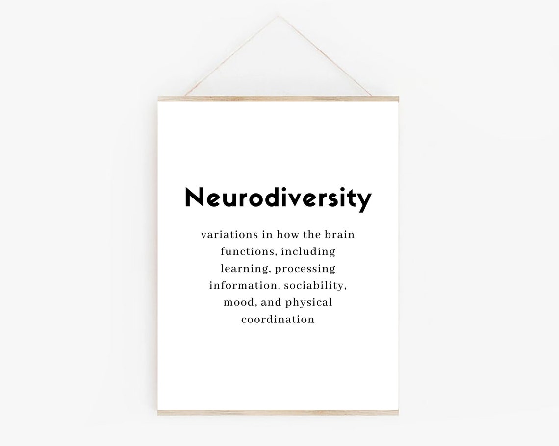 Neurodiversity Definition Digital Posterwe All Think - Etsy