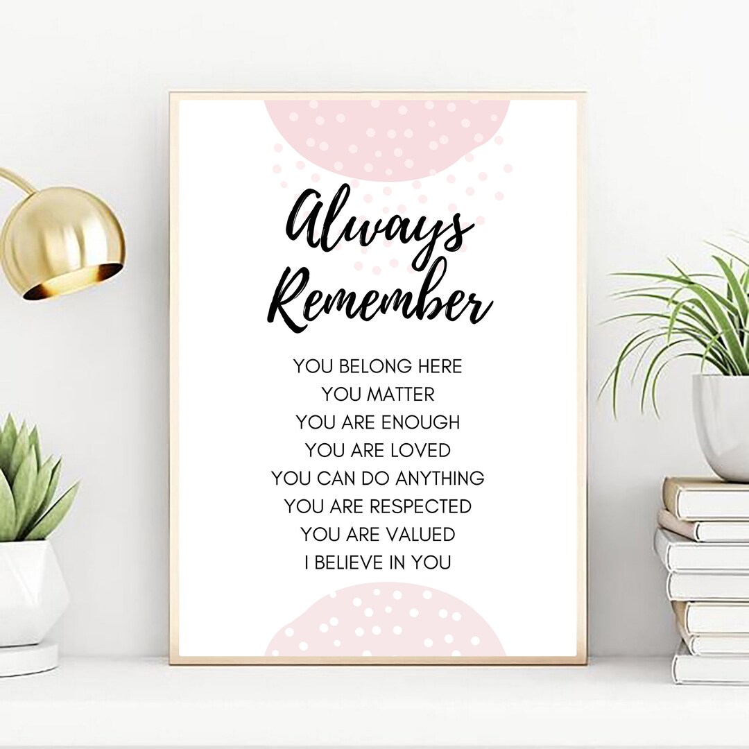 Inclusive Therapy Office Poster Positive Affirmations Counselor Print ...