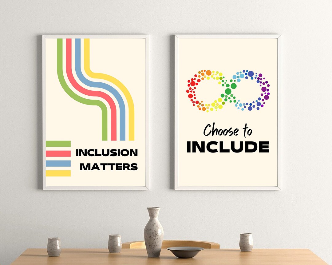 Inclusive Posters Set of 2,neurodiversity Inclusion Prints,decor ...