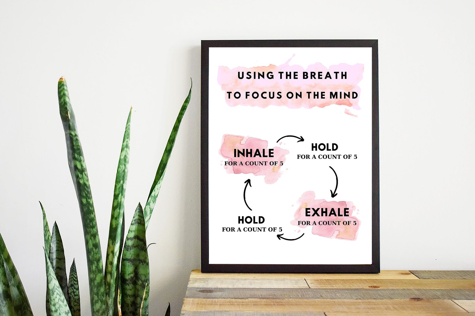 Breathing Grounding Exercise Printable, Mindfulness Practice Poster ...