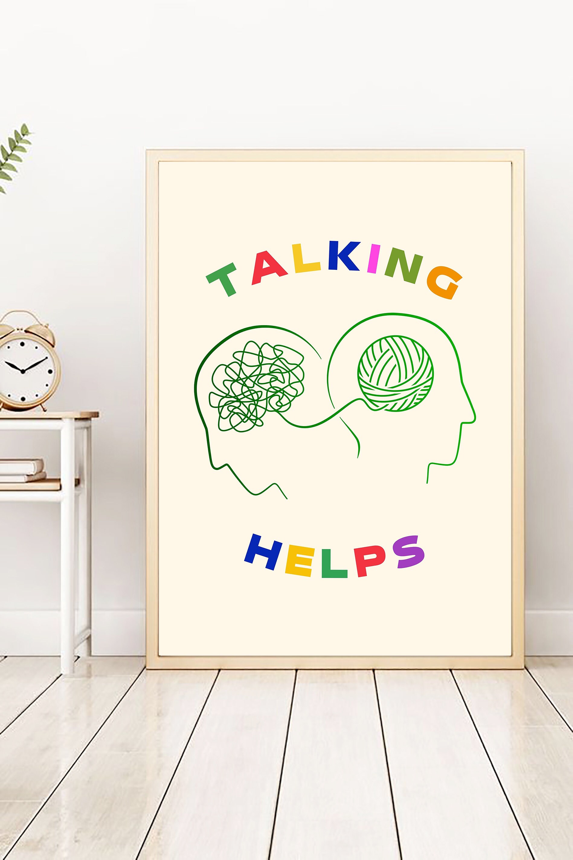 Talking Helps Poster,therapy Office Decor,counsellor Office Art,mental ...
