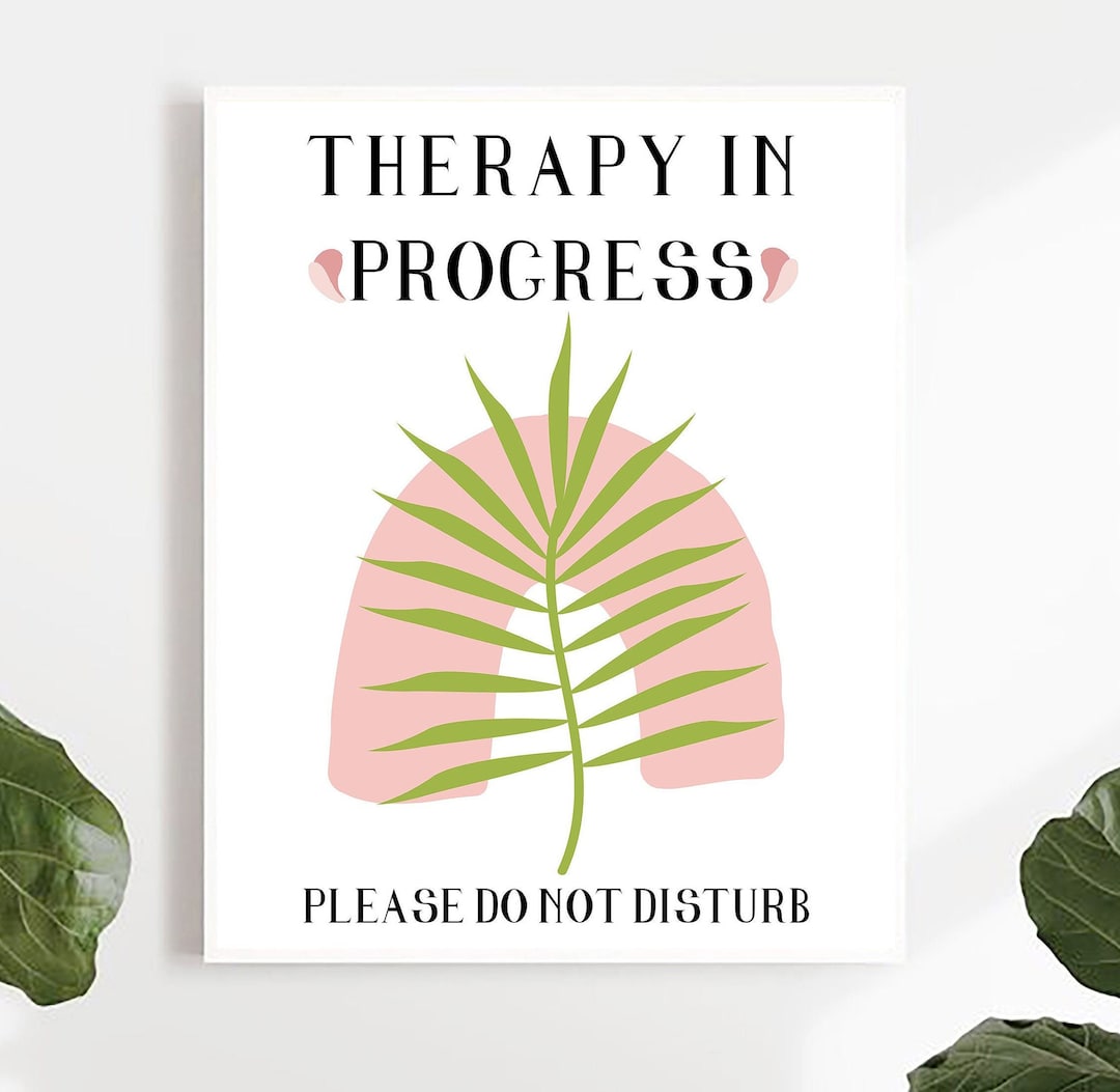 Therapy in Progress Do Not Disturb Sign,therapy Office Decor,boho ...