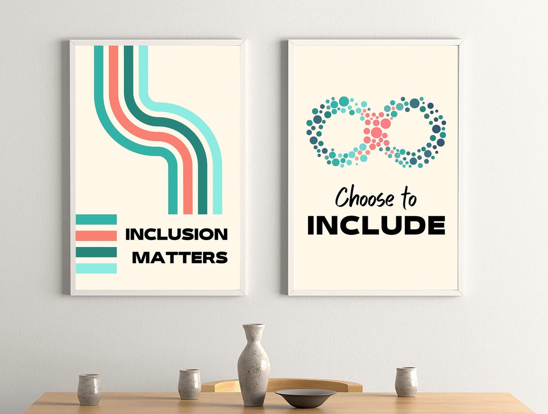 Inclusive Posters Set,neurodiversity Inclusion Prints Bundle Counselor ...
