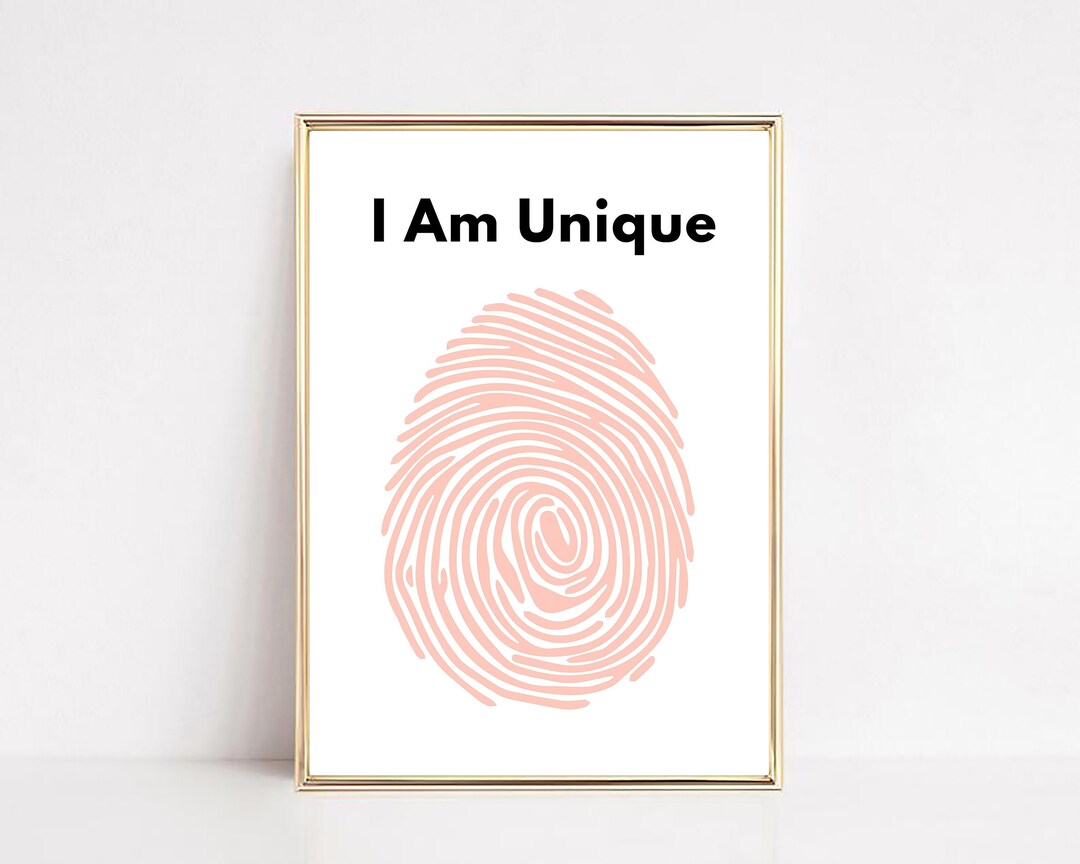 I Am Unique Digital Poster,motivational Sign,self Love Print ...