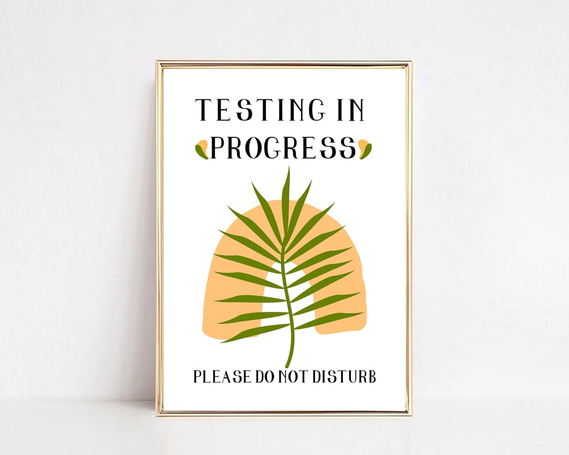 Test in Progress Sign Do Not Disturb Poster Classroom Print - Etsy