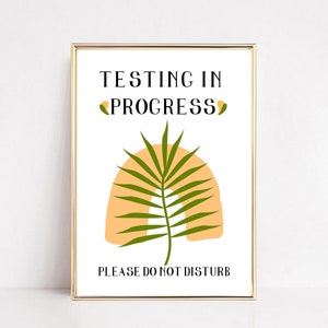 Test in Progress Sign, Do Not Disturb Poster, Classroom Print, Signs ...