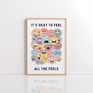 It's Okay to Feel Feelings Poster,inclusion Emotions Printable ...